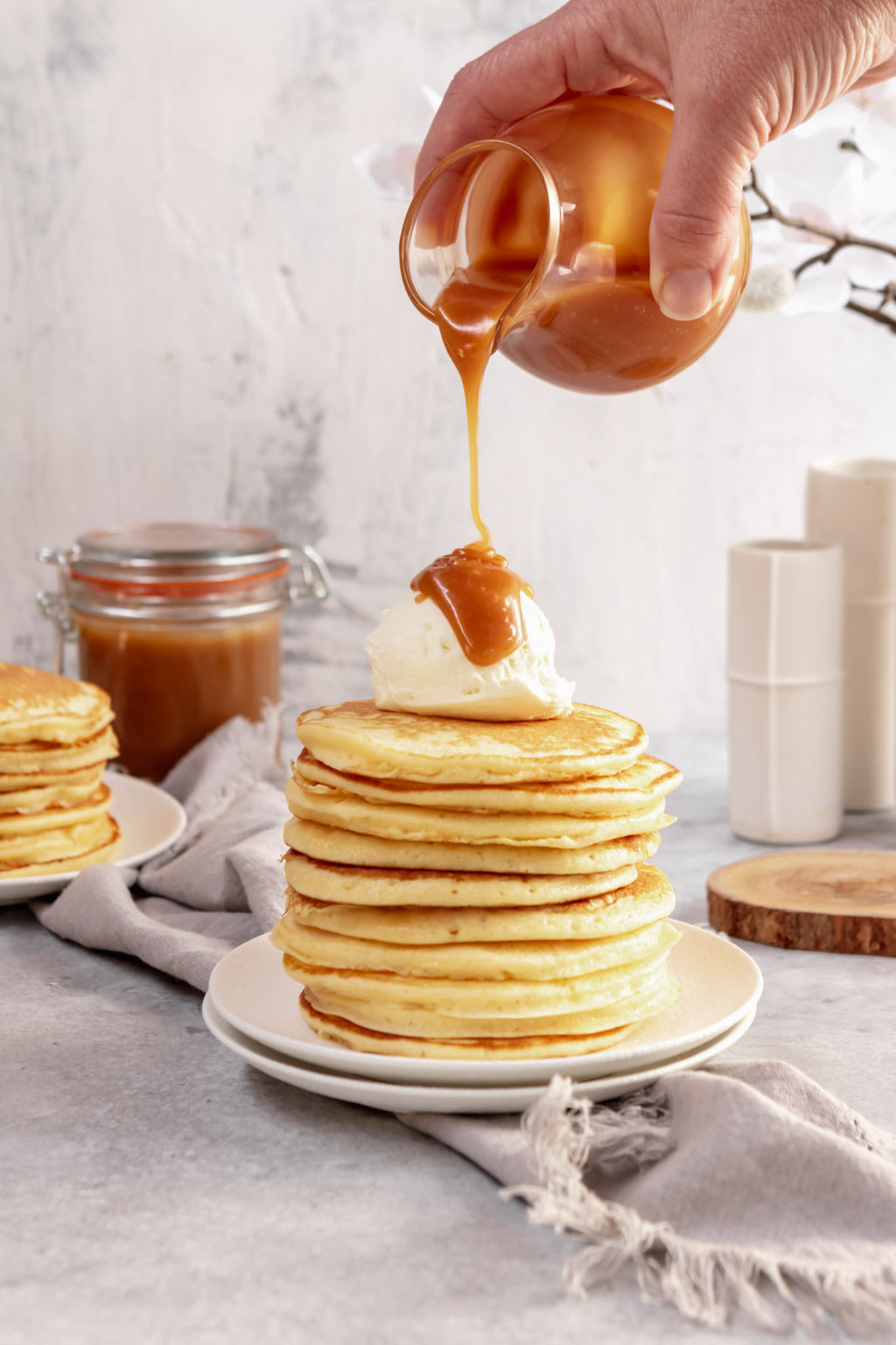 Fluffy Ricotta Hotcakes - Apple Cake Annie Breakfasts