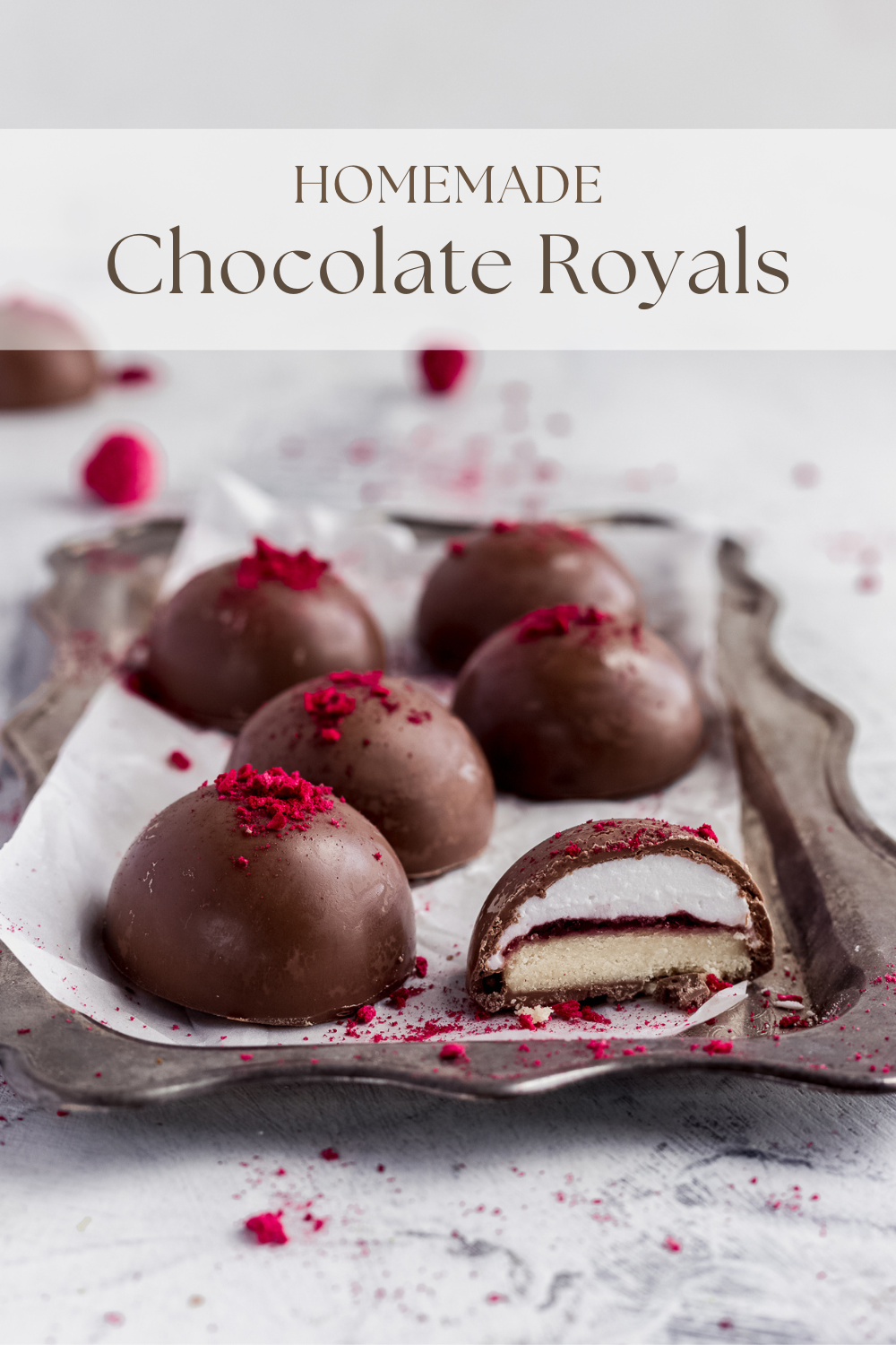 Homemade Chocolate Royals With Easy Fluffy Marshmallow & Raspberry ...