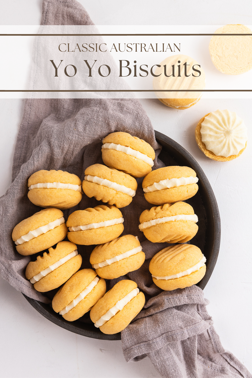Yo Yo Biscuits with Lemon Icing - Apple Cake Annie