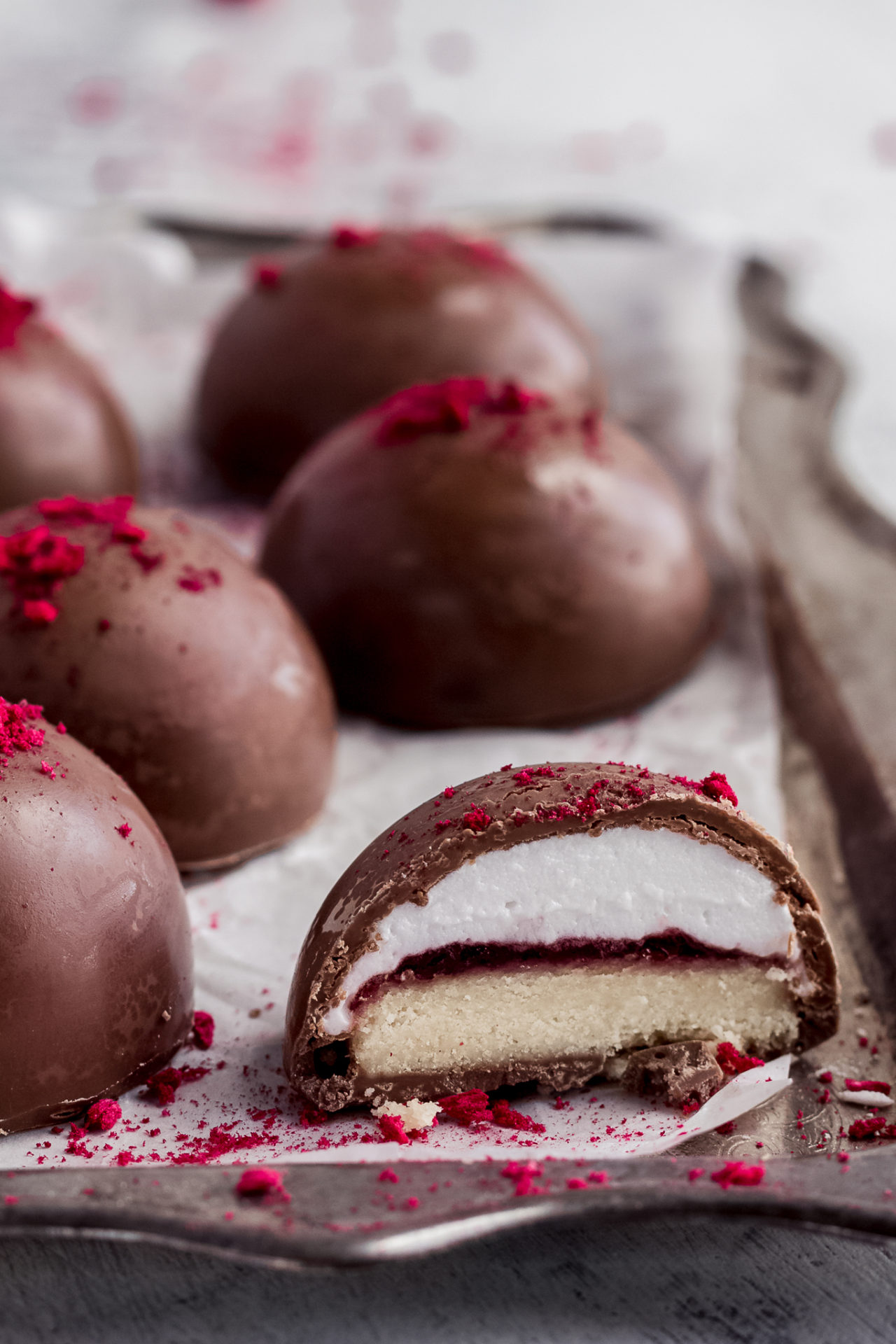 Homemade Chocolate Royals With Easy Fluffy Marshmallow & Raspberry ...