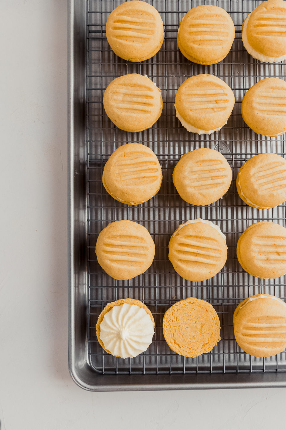 Easy Yo Yo Biscuits with Lemon Icing Filling - Apple Cake Annie