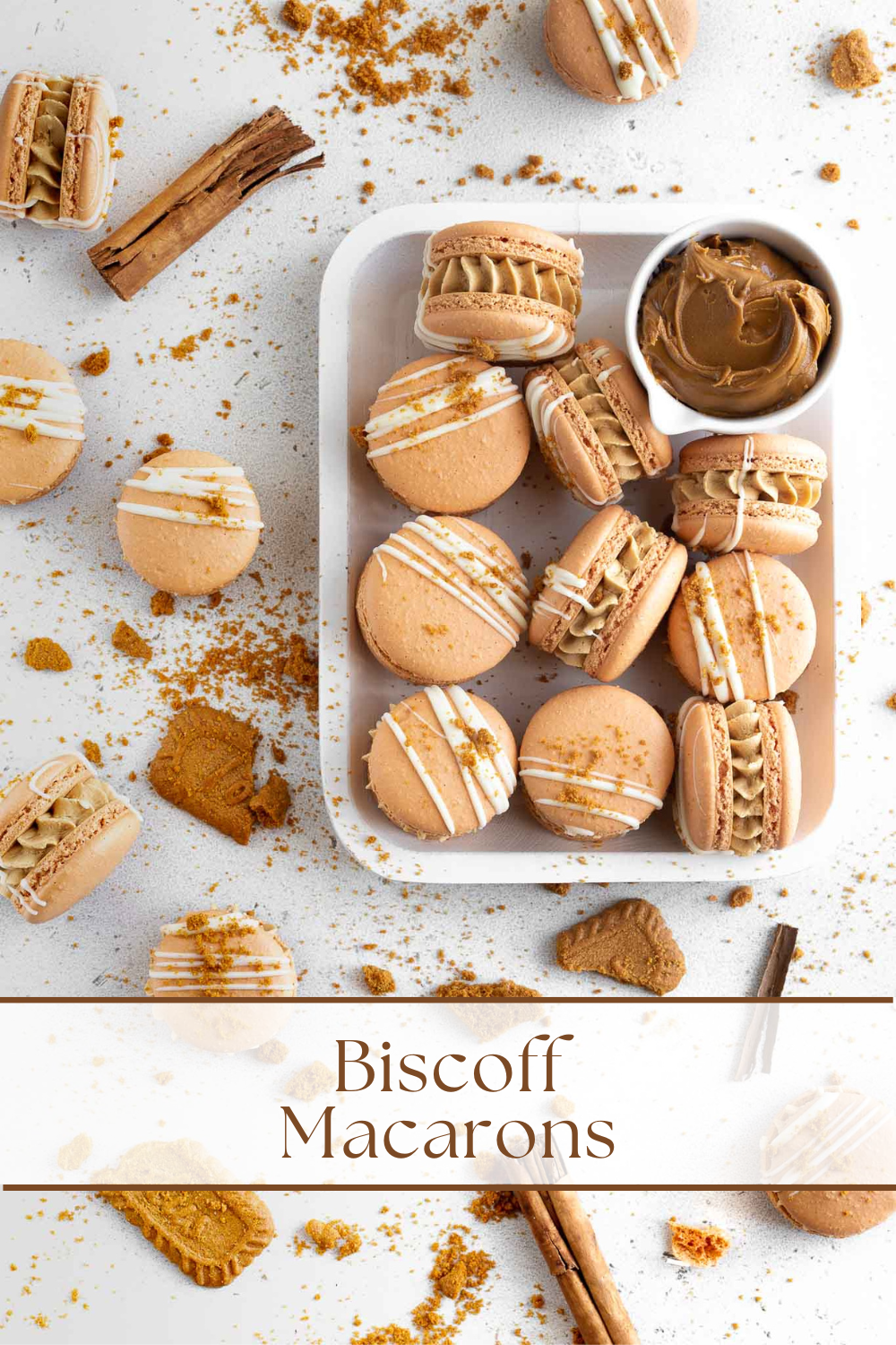 Biscoff Macarons With Spiced Buttercream - Apple Cake Annie