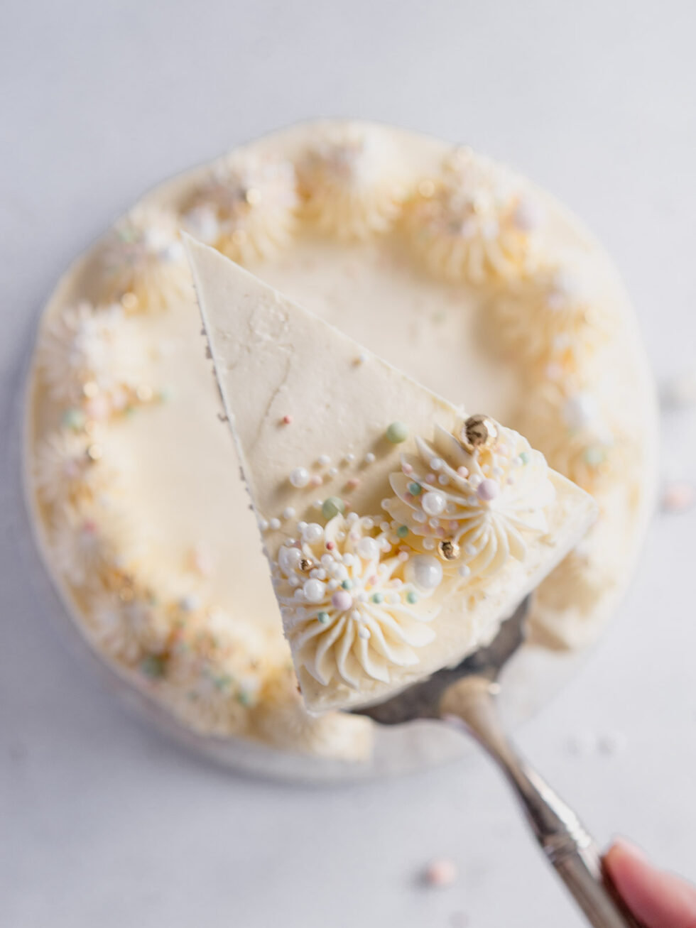 Three Layer Vanilla Cake - Apple Cake Annie