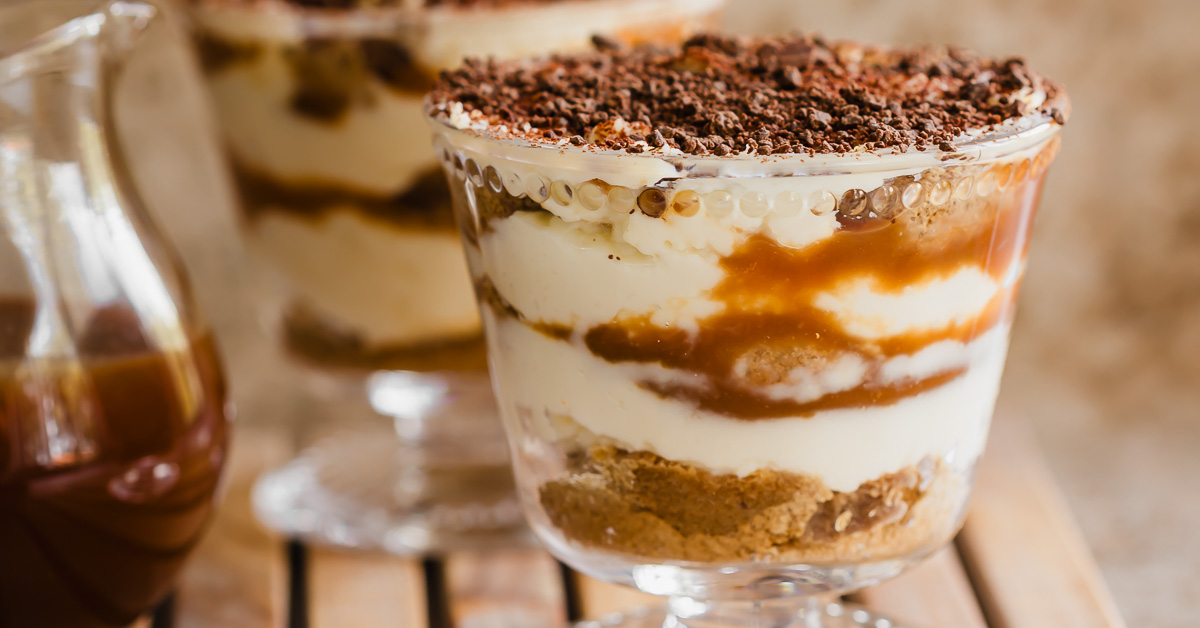 Rich & Fudgy Salted Caramel Tiramisu - Apple Cake Annie